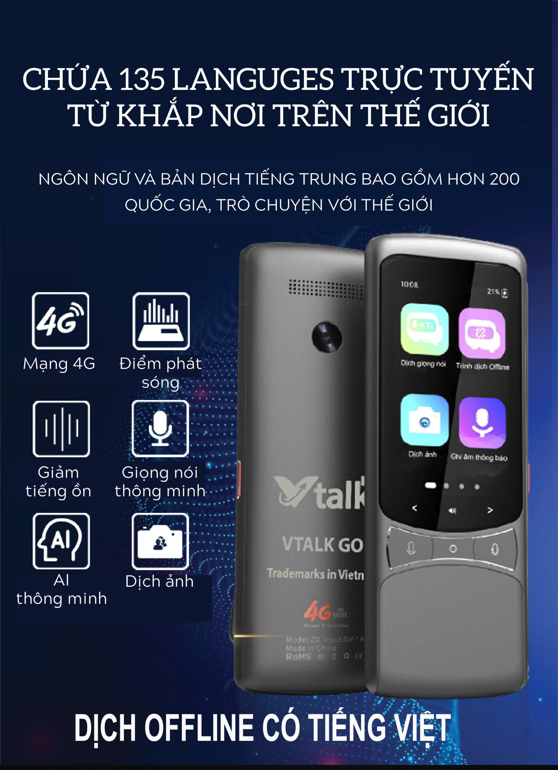 Máy Phiên Dịch VTalk Go 2024 - Máy Phiên Dịch Mang Thương Hiệu Việt Nam ...